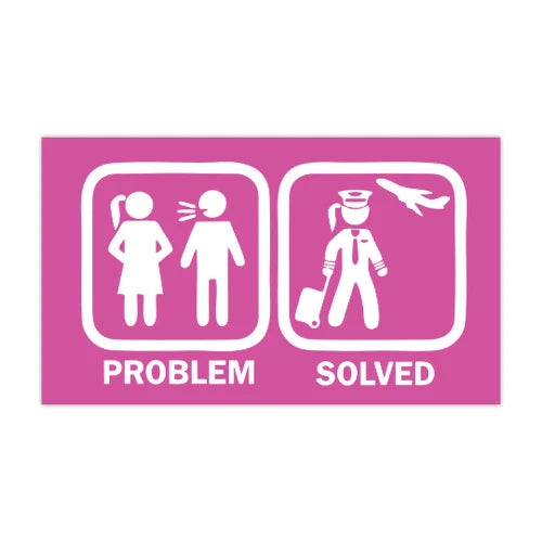 Problem Solved (women) Sticker – Aviator Zone Pilot Shop